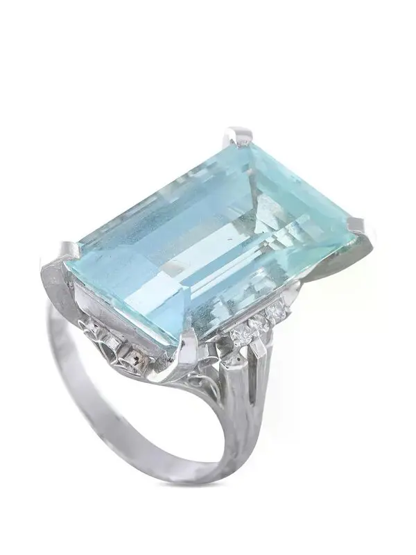 LB EXCLUSIVE Aquamarine And Diamond Ring