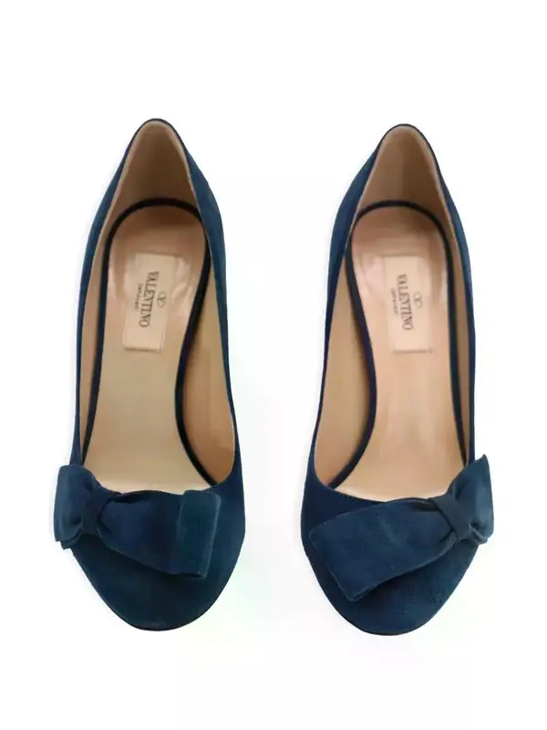 MARIO VALENTINO VINTAGE Bow Almond-toe Pumps