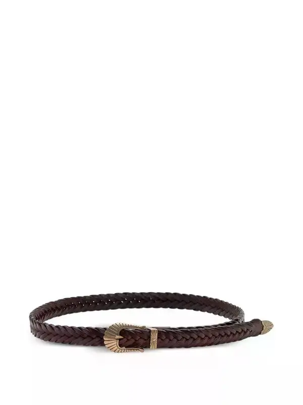 ALBERTO LUTI Braided Belt - Brown