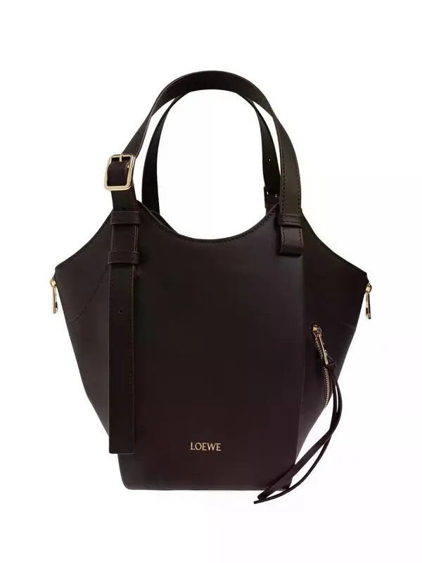 Loewe Hammock Flip Leather Tote Bag - Brown