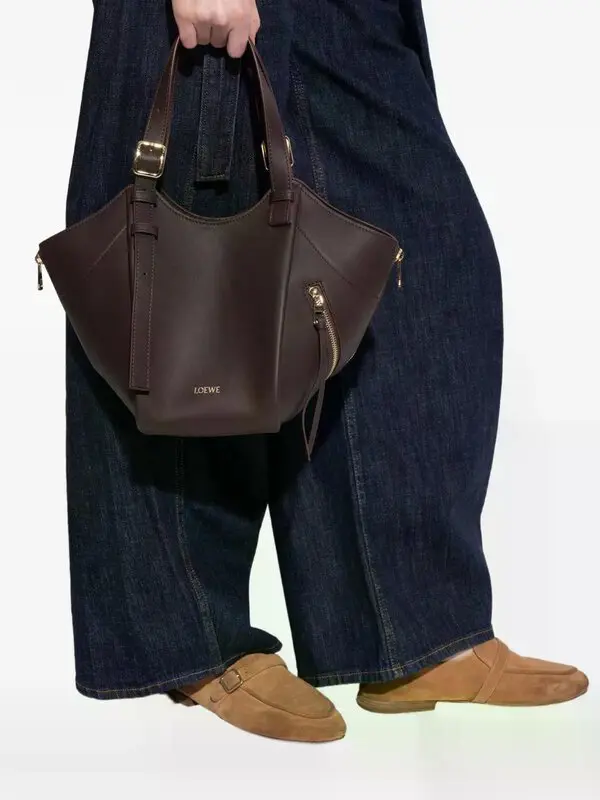 Loewe Hammock Flip Leather Tote Bag