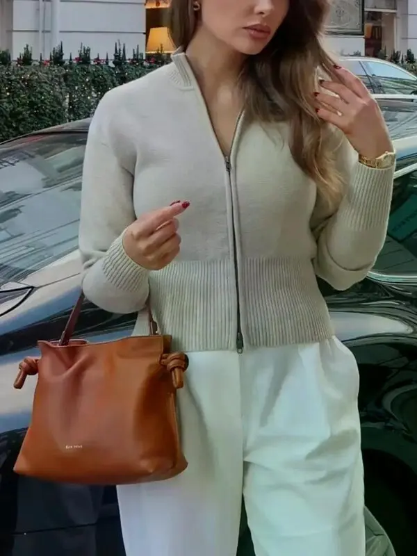 ESIN AKAN Emma Drawstring Leather Tote Bag
