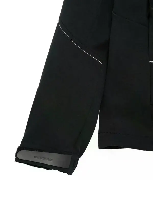 AND WANDER Contrast-stitch Hooded Jacket