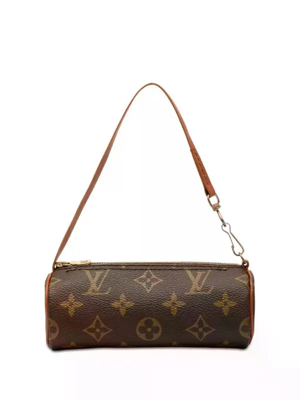 LOUIS VUITTON Monogram Papillon Pochette Handbag - Brown