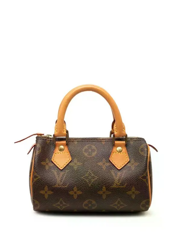 LOUIS VUITTON Monogram Mini Speedy Hl Satchel - Brown