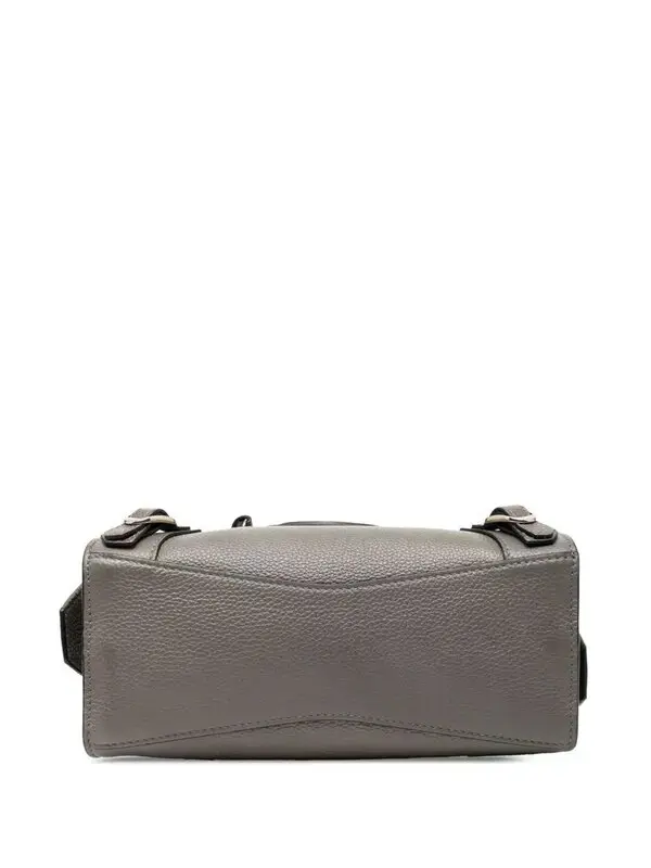 Balenciaga Mini Grained Calfskin Motocross Neo Classic City Satchel