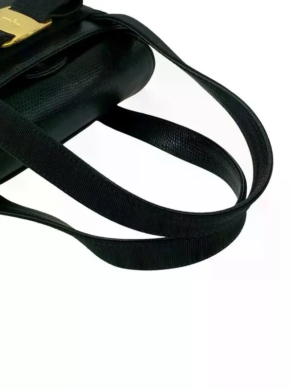 FERRAGAMO Leather Vara Bow Top Handle Bucket Bag