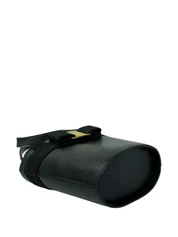 FERRAGAMO Leather Vara Bow Top Handle Bucket Bag