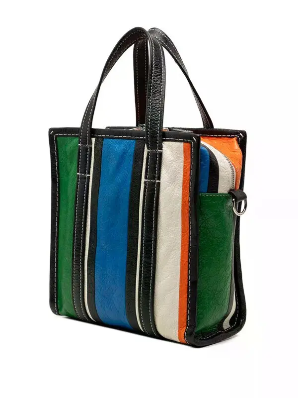 Balenciaga Lambskin Bazar Shopper Xs Satchel - Blue