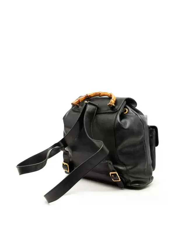 Gucci Calfskin Bamboo Drawstring Backpack