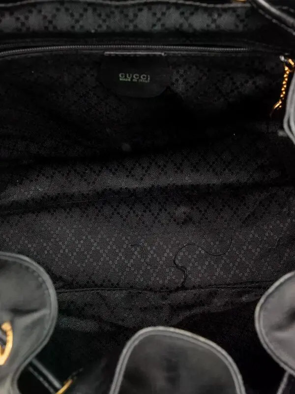 Gucci Calfskin Bamboo Drawstring Backpack