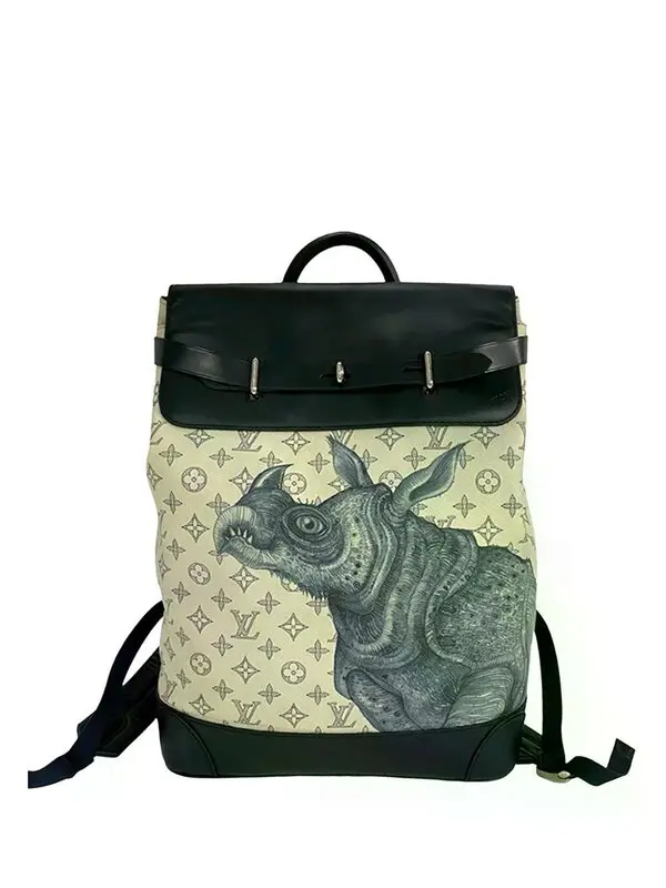 LOUIS VUITTON 2017 Chapman Brothers Monogram Savane Steamer Backpack - White