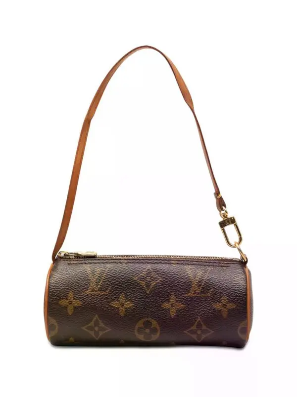 LOUIS VUITTON Monogram Papillon Pochette Handbag - Brown