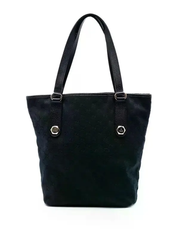 Gucci Gg Canvas Charmy Tote Bag - Blue
