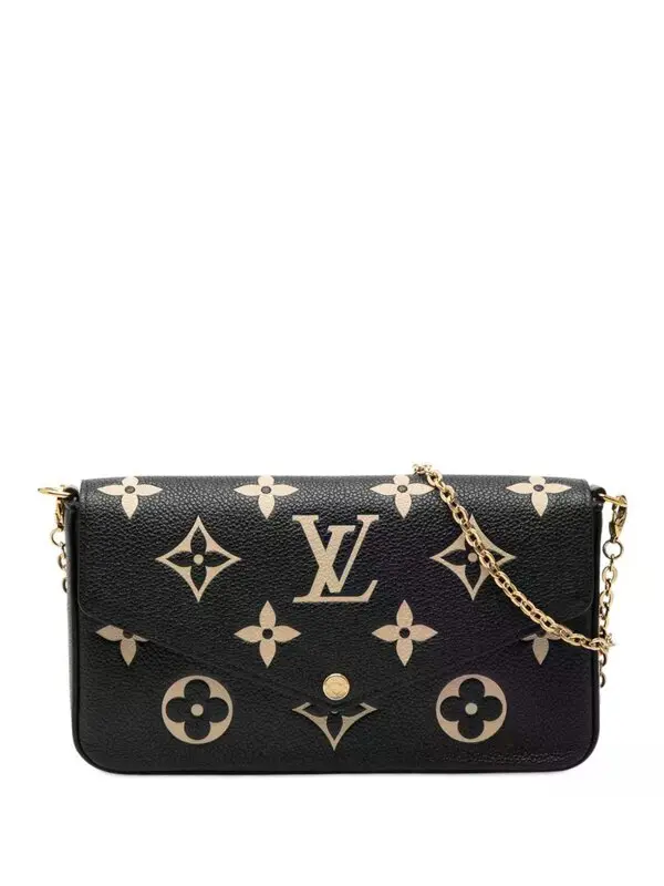 LOUIS VUITTON Monogram Empreinte Pochette Felicie Bag - Black