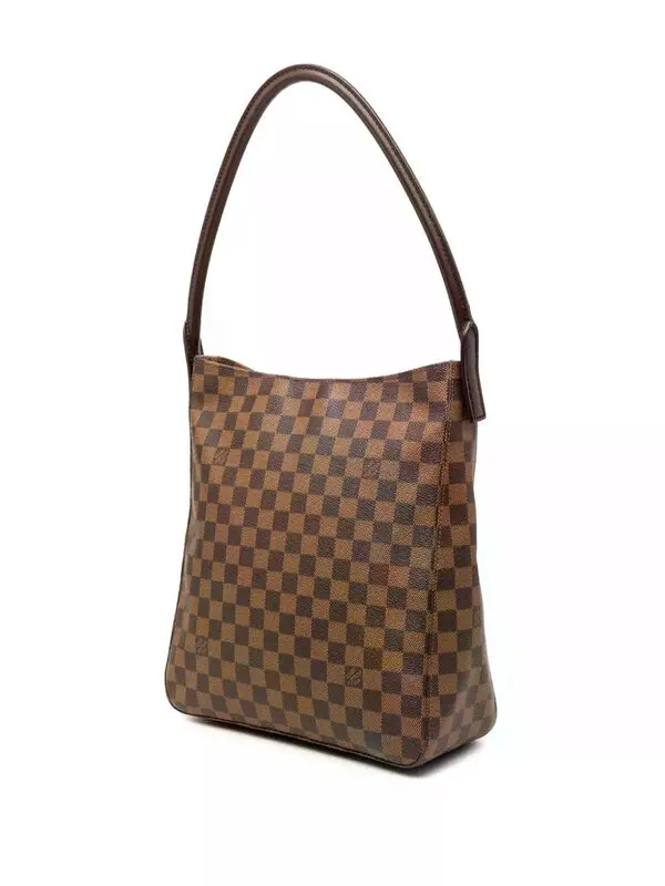 LOUIS VUITTON Damier Ebene Looping Gm Tote Bag - Brown