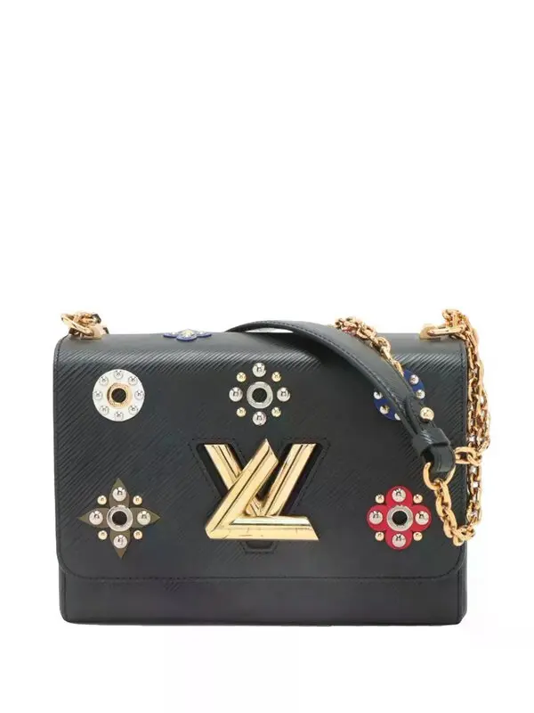LOUIS VUITTON 2017 Epi Mechanical Flowers Twist Mm Crossbody Bag - Black