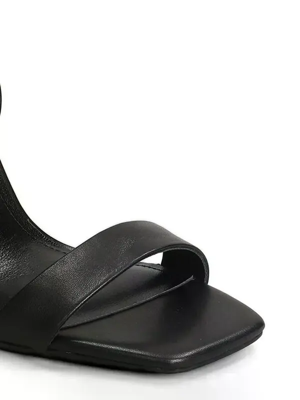 GOLD & ROUGE Embossed-heel Sandals
