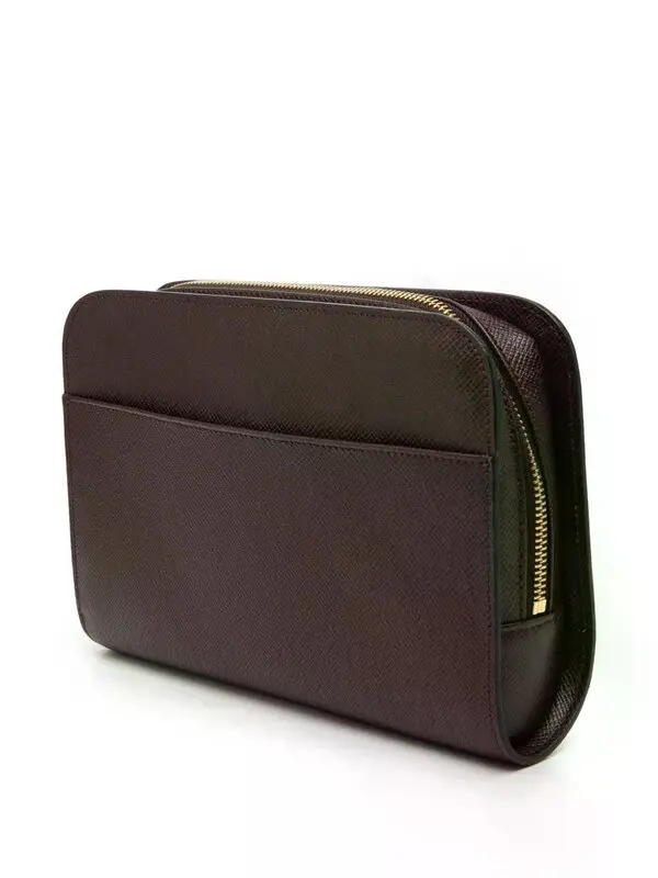 LOUIS VUITTON Taiga Leather Pochette Baikal Clutch Bag