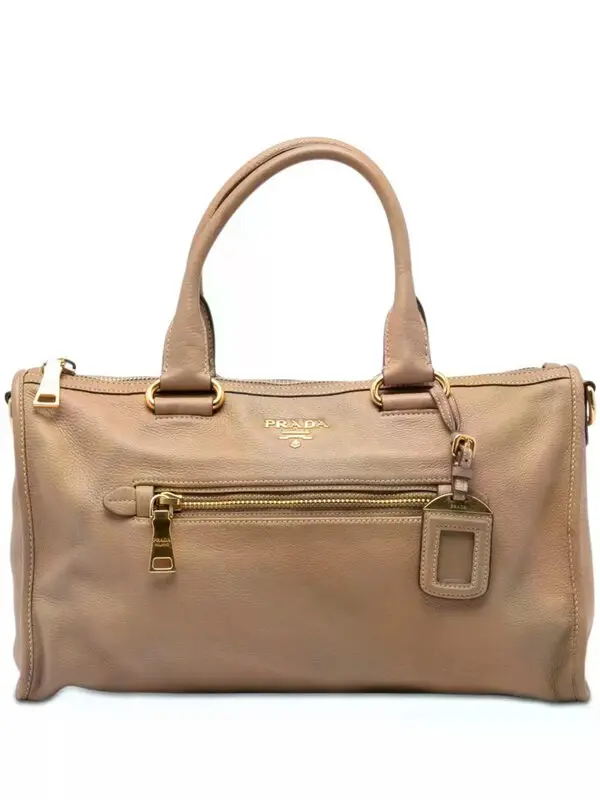 Prada Vitello Daino Zip Top Satchel