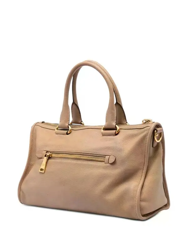 Prada Vitello Daino Zip Top Satchel