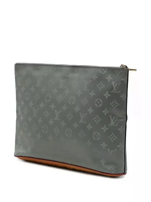 LOUIS VUITTON Monogram Titanium Pochette Cosmos Clutch Bag