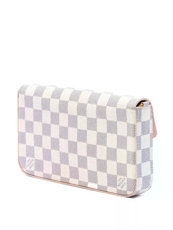 LOUIS VUITTON Damier Azur Pochette Felicie - White