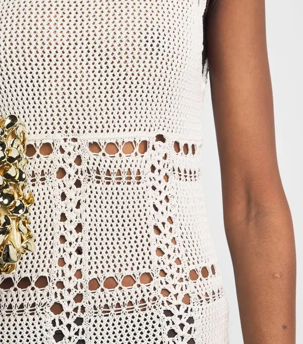 Erdem Cotton Crochet Maxi Dress - Ivory