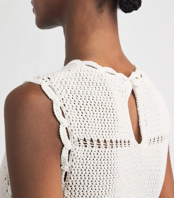 Erdem Cotton Crochet Maxi Dress - Ivory