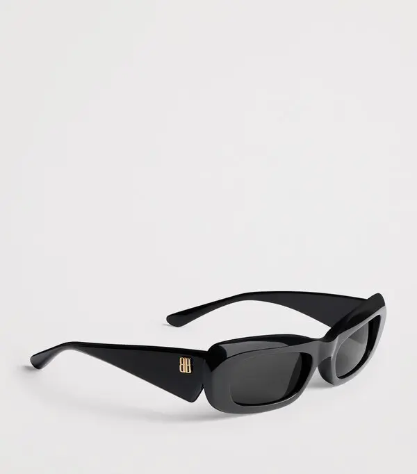 Balenciaga Diva Rectangle Sunglasses - Black