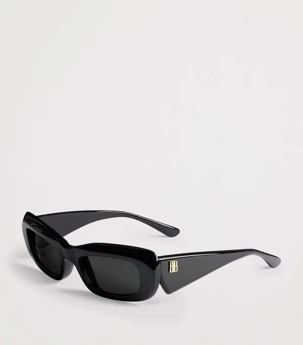 Balenciaga Diva Rectangle Sunglasses - Black