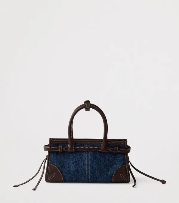 Prada Bonnie Small Denim Shoulder Bag - Blue