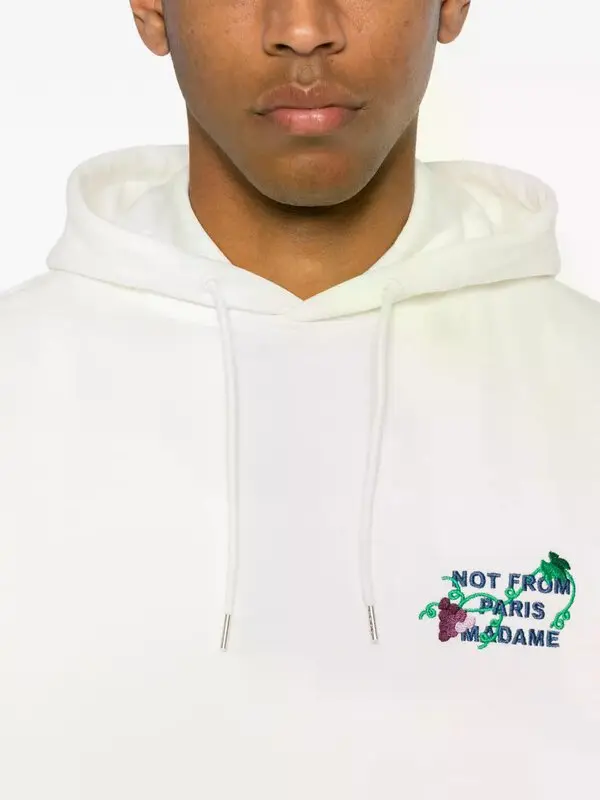 Drole De Monsieur Embroidered Hoodie - Neutrals
