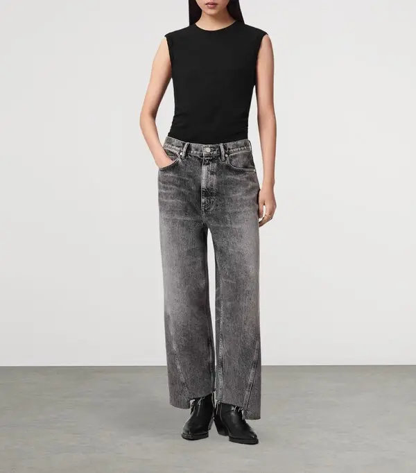 ALLSAINTS Asymmetric Fox Wide-leg Jeans