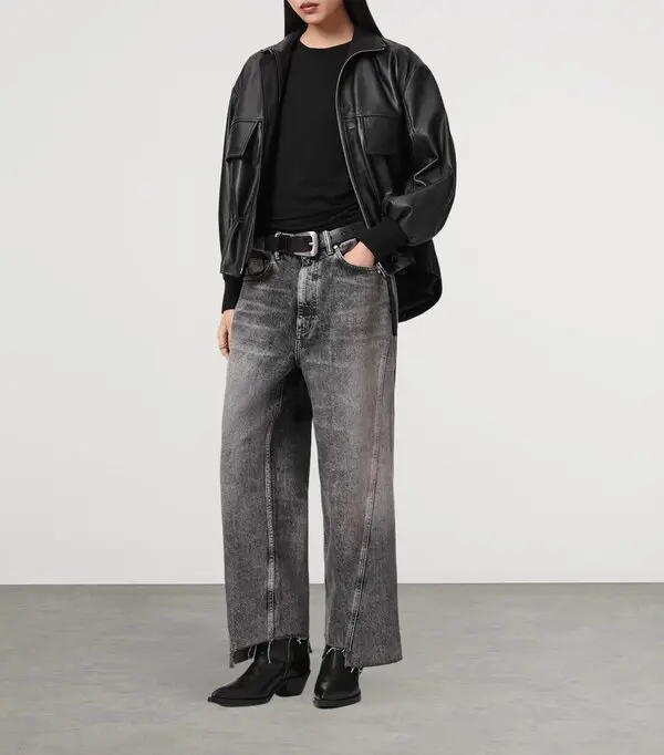 ALLSAINTS Asymmetric Fox Wide-leg Jeans
