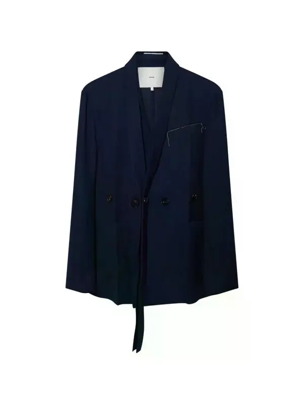 SETCHU Double-breasted Shawl-lapel Jacket - Blue