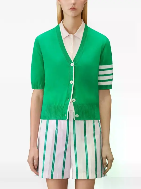 Thom Browne 4-bar Short-sleeve Cardigan
