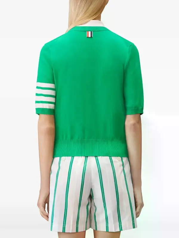 Thom Browne 4-bar Short-sleeve Cardigan