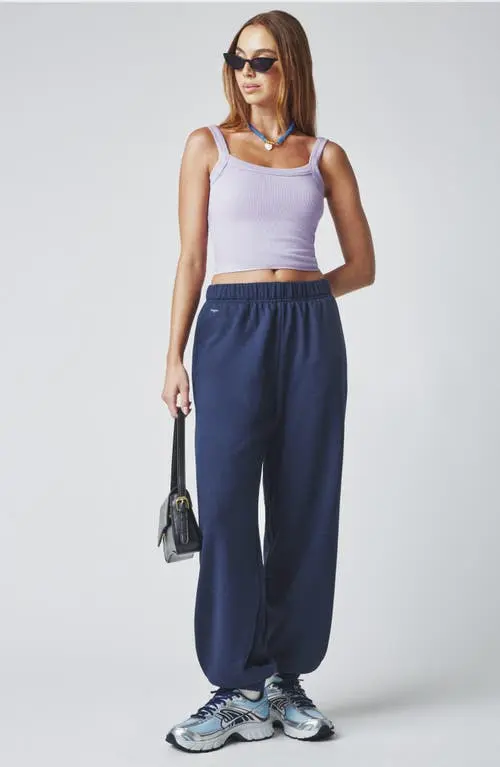 FLORENCE BY MILLS Cotton Blend Boyfriend Joggers - Navy