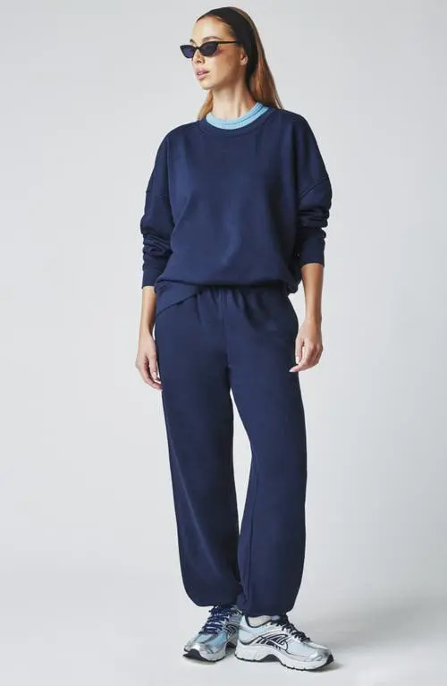 FLORENCE BY MILLS Cotton Blend Boyfriend Joggers - Navy