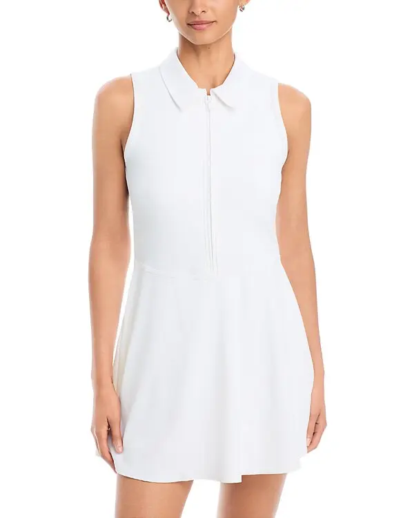 Vineyard Vines Sleeveless Zip Up Polo Mini Dress - White
