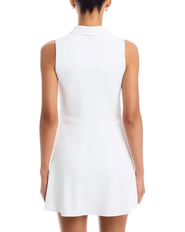 Vineyard Vines Sleeveless Zip Up Polo Mini Dress - White