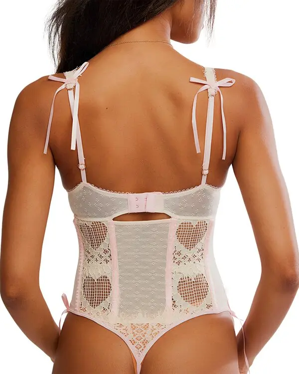 Free People Sweet Love Bodysuit Lace & Mesh