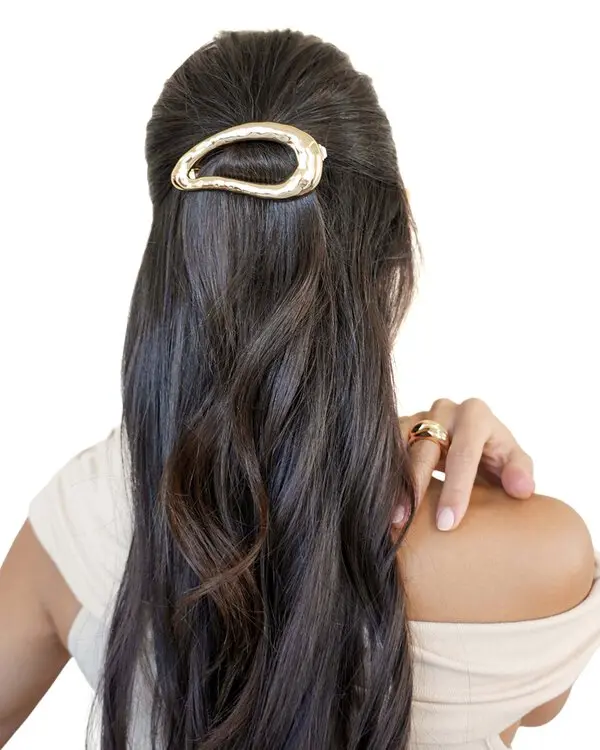 Ettika Liquid Wave Barrette - Gold