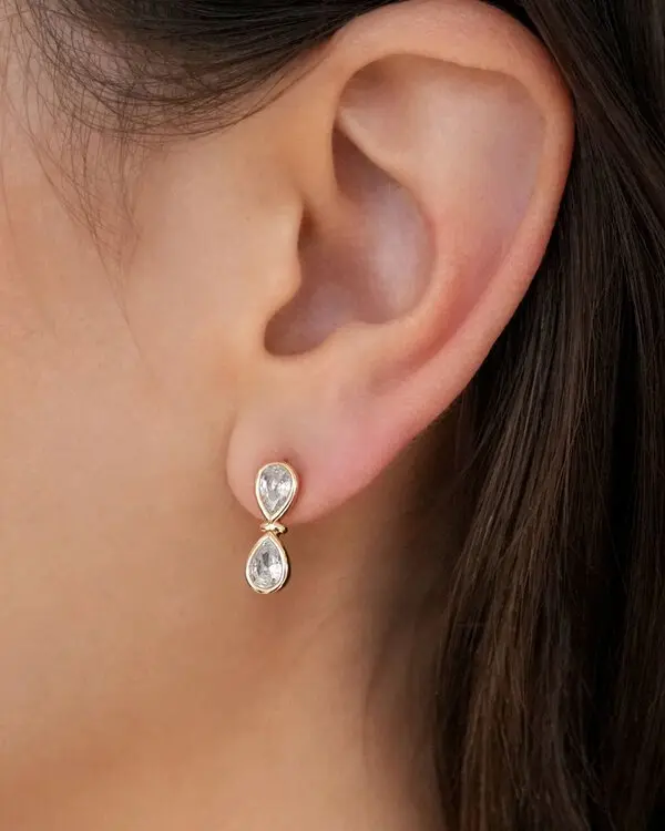 Ettika Infinity Crystal Stud Earrings