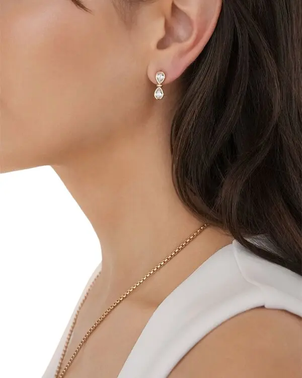 Ettika Infinity Crystal Stud Earrings