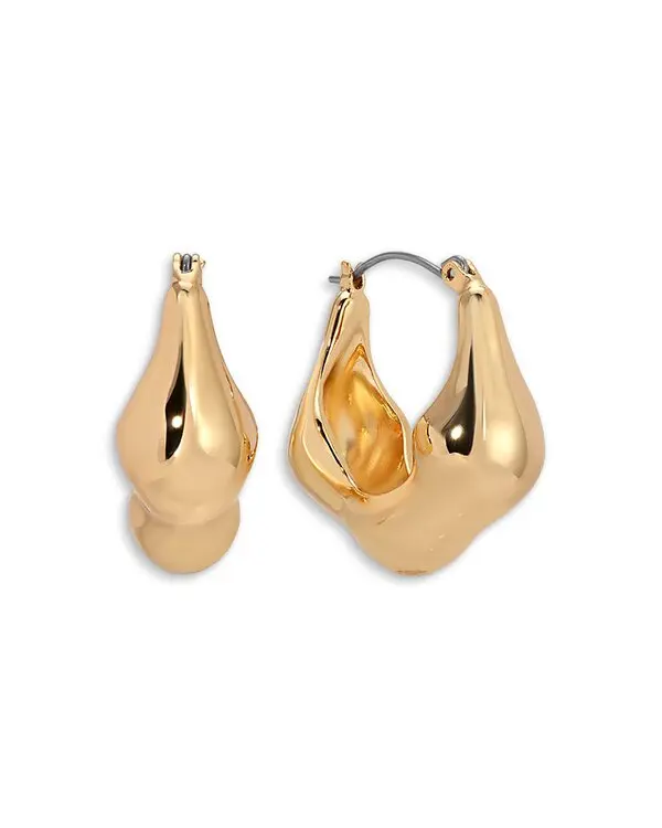 Ettika Molten Metal Hoop Earrings - Gold