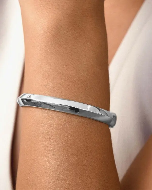 Ettika Base Stacking Bangle Bracelet - Silver