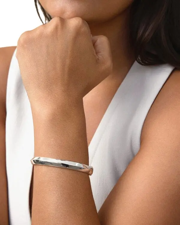 Ettika Base Stacking Bangle Bracelet - Silver