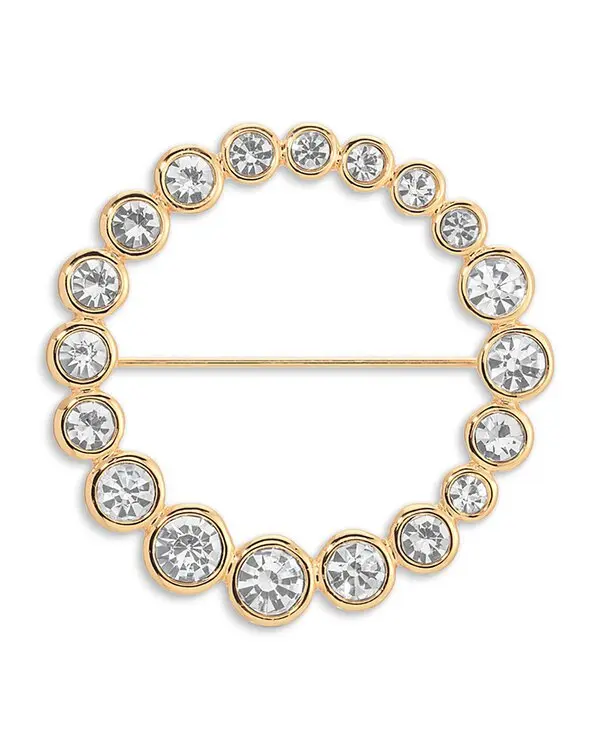 Ettika Crystal Embellished Loop Pin - Gold